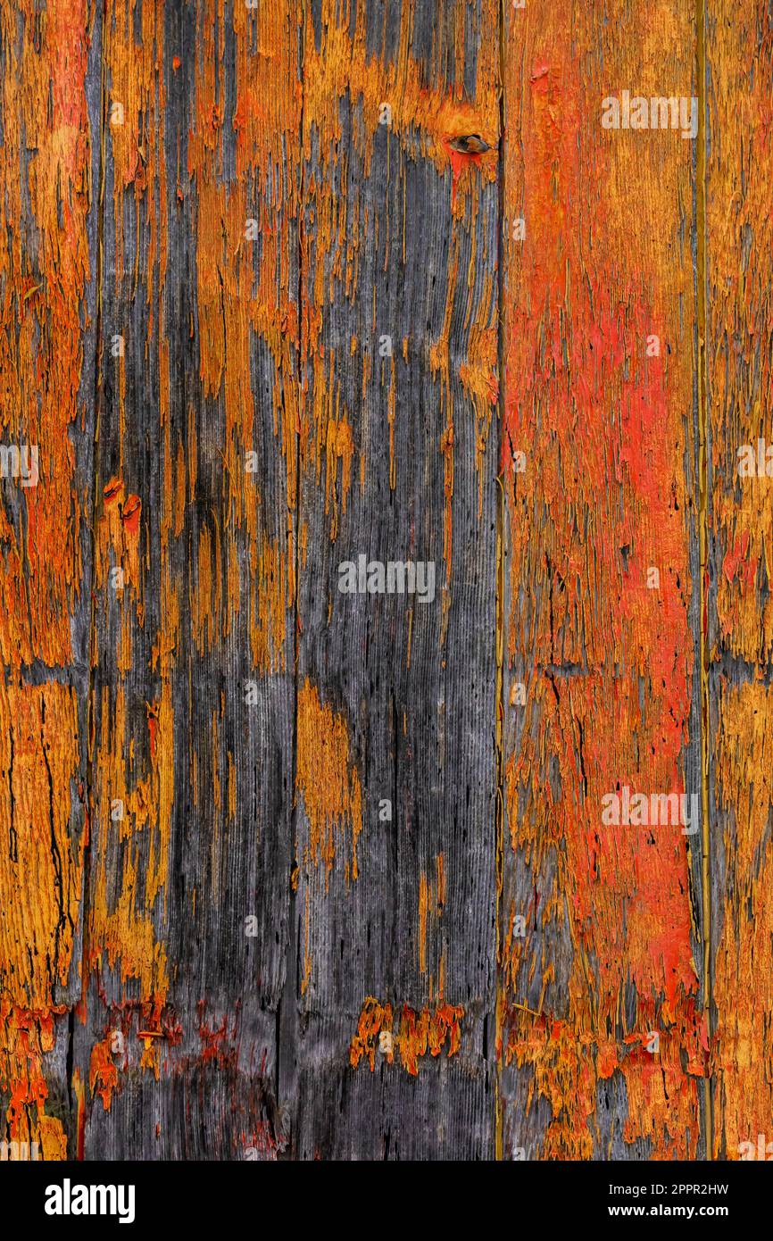 Door detail of old grain elevator in Stanwood, Michigan, USA, now along ...