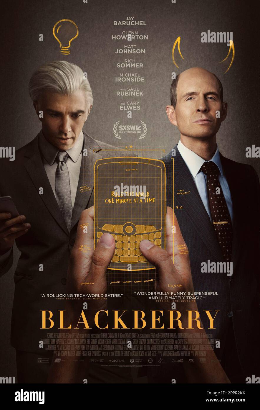 BLACKBERRY, US poster, from left: Jay Baruchel, Glenn Howerton, 2023 ...