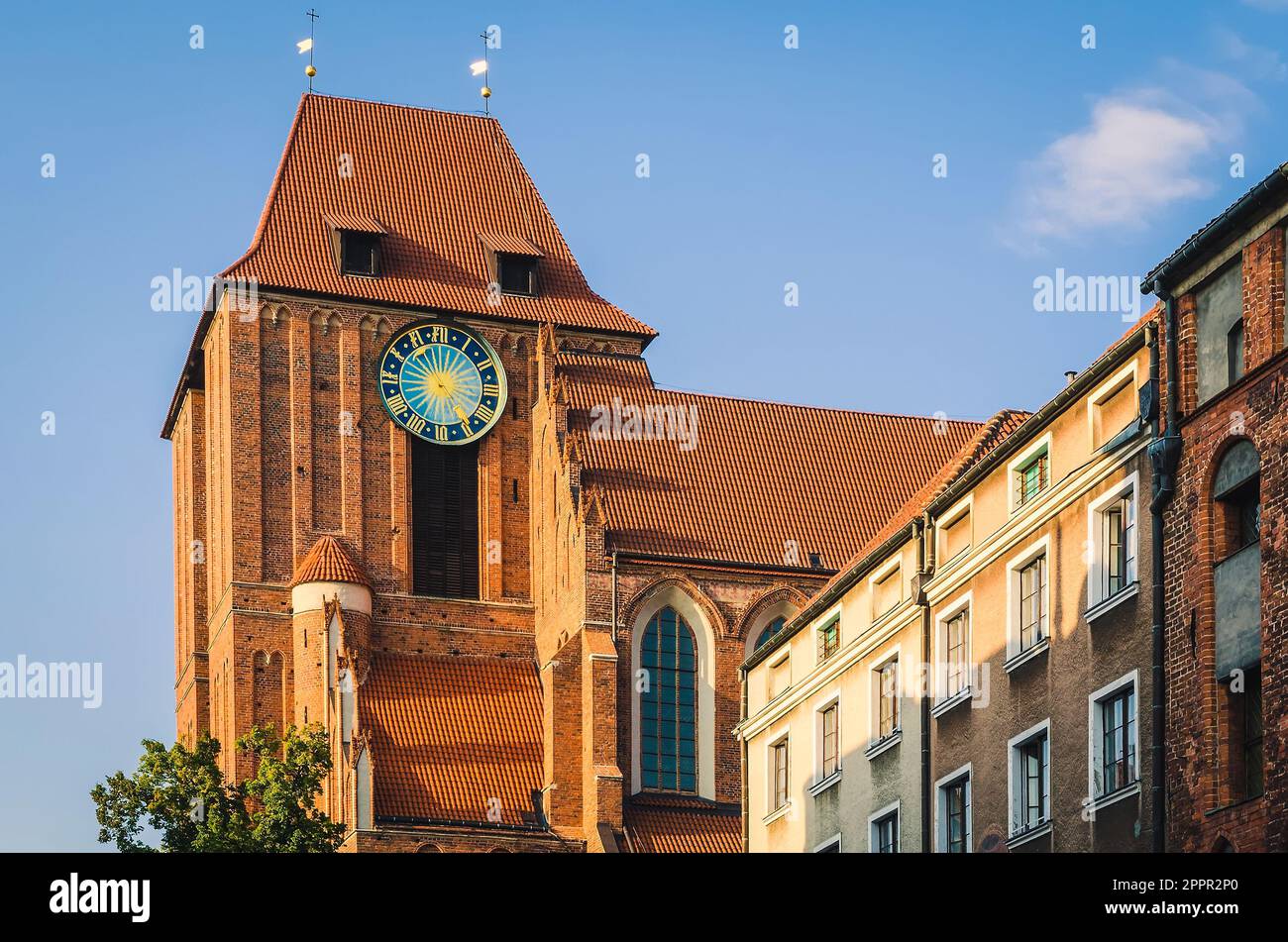 Torun, Poland - September 17, 2014: A gothic church in Torun. The ...