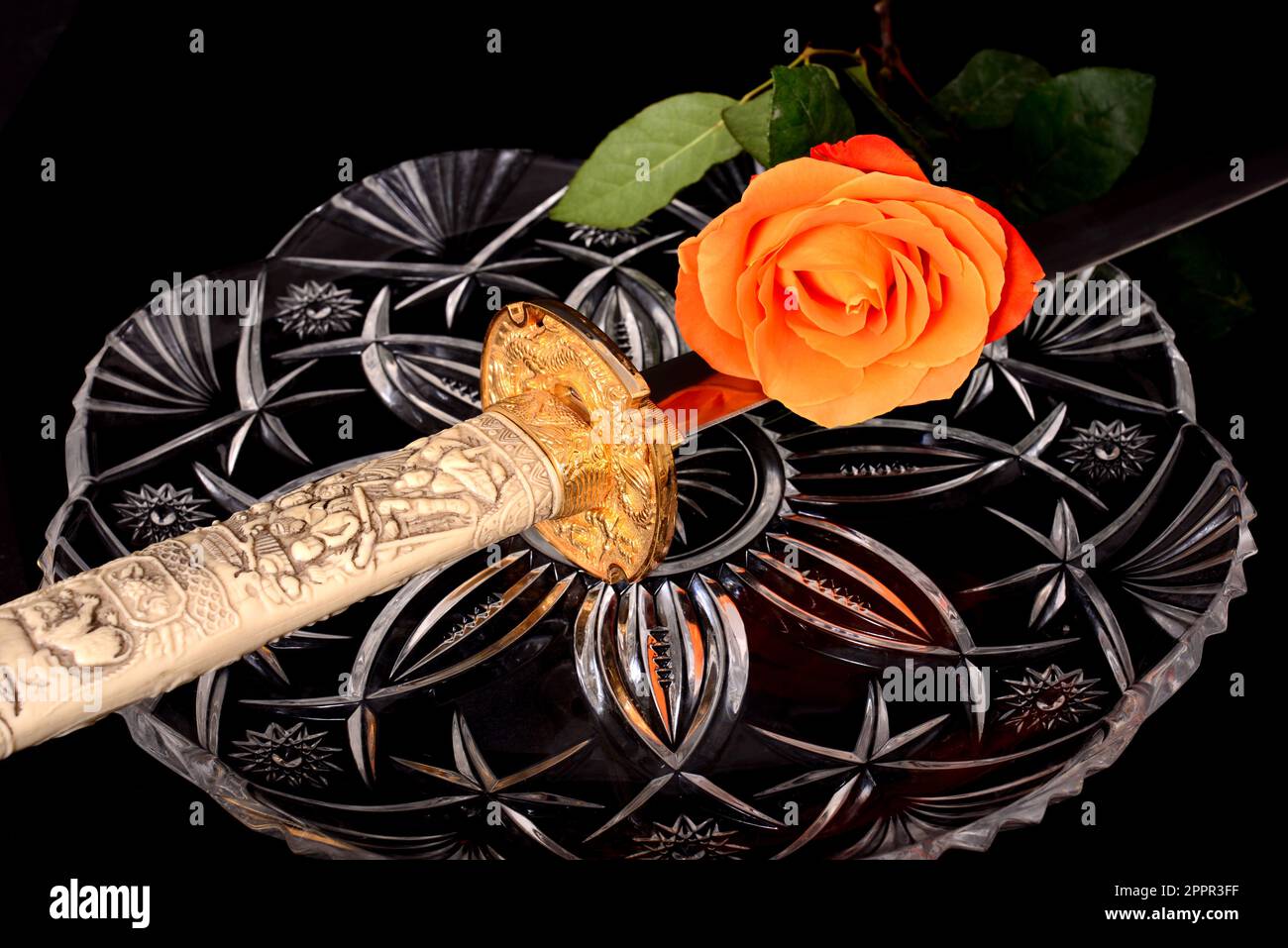 Sword hilt pommel blade and handle isolated over black Stock Photo - Alamy