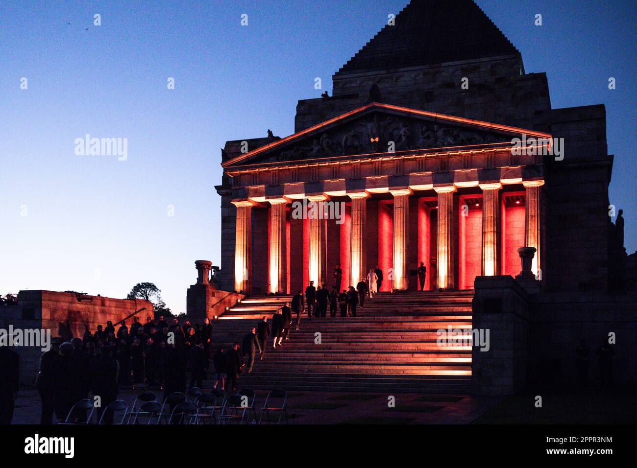 A general view of the Shrine of Remembrance during the Anzac Day Dawn ...