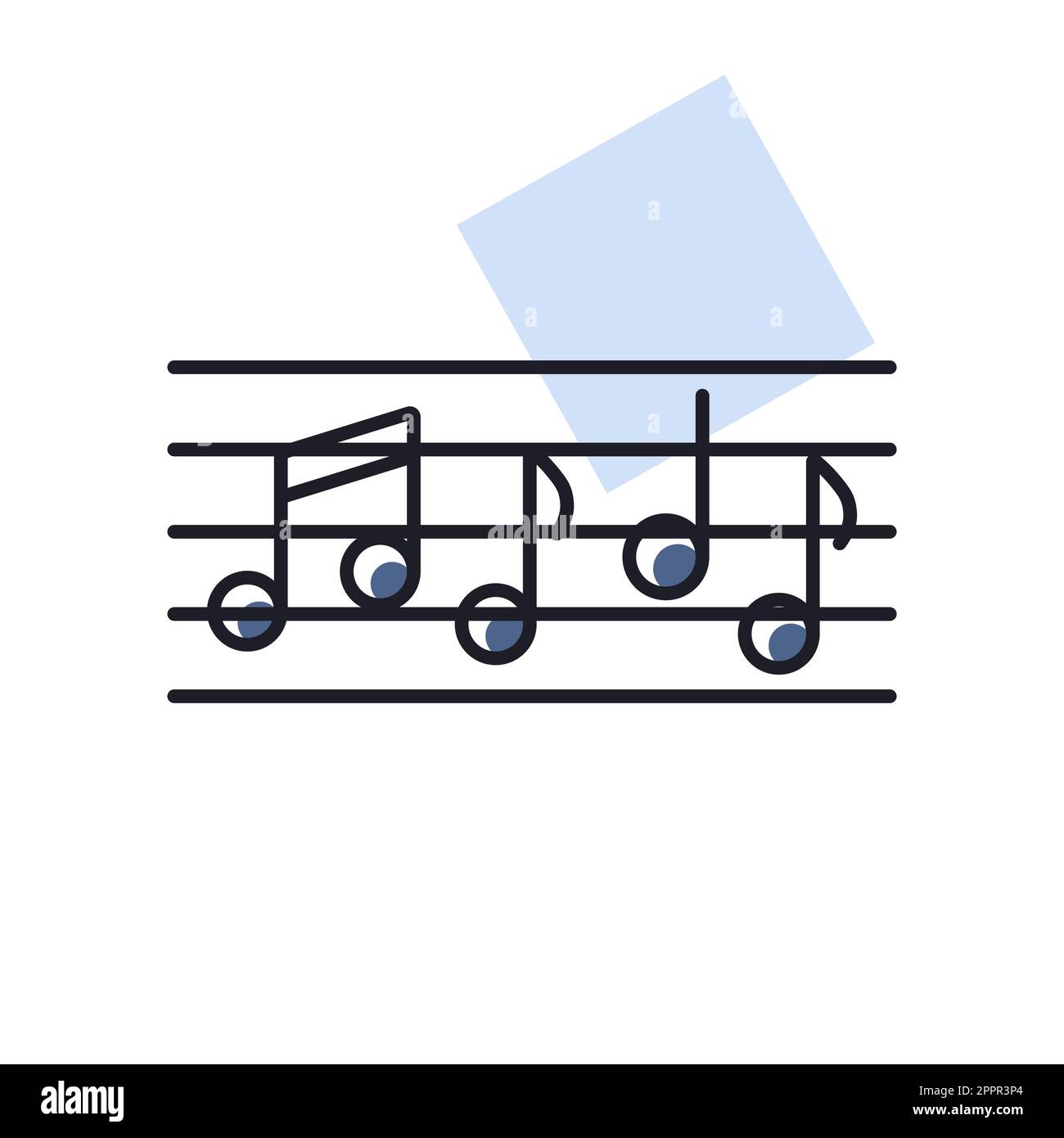Stave and music notes vector icon Stock Vector Image & Art - Alamy
