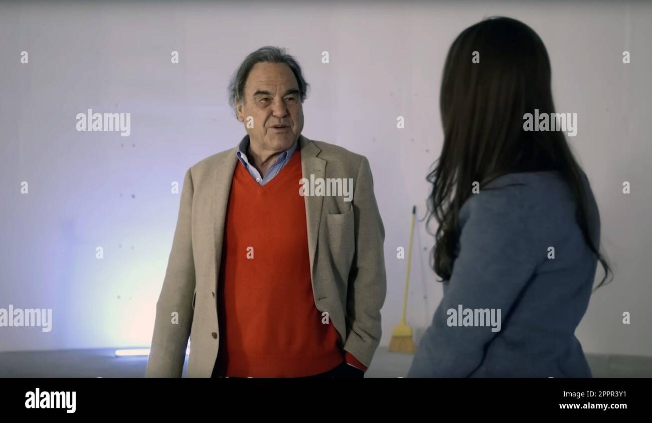NUCLEAR NOW, director Oliver Stone (left), 2022. © Abramorama /Courtesy ...