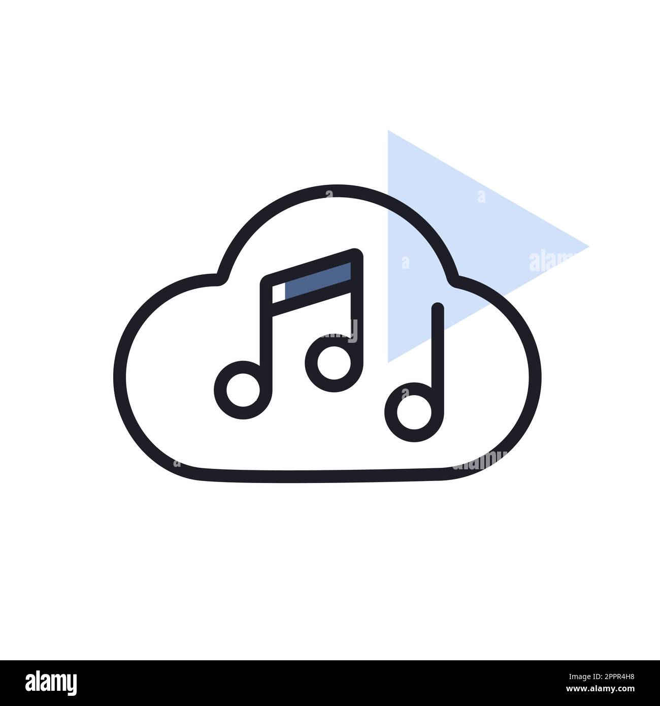 Music note cloud sound vector icon Stock Vector Image & Art - Alamy