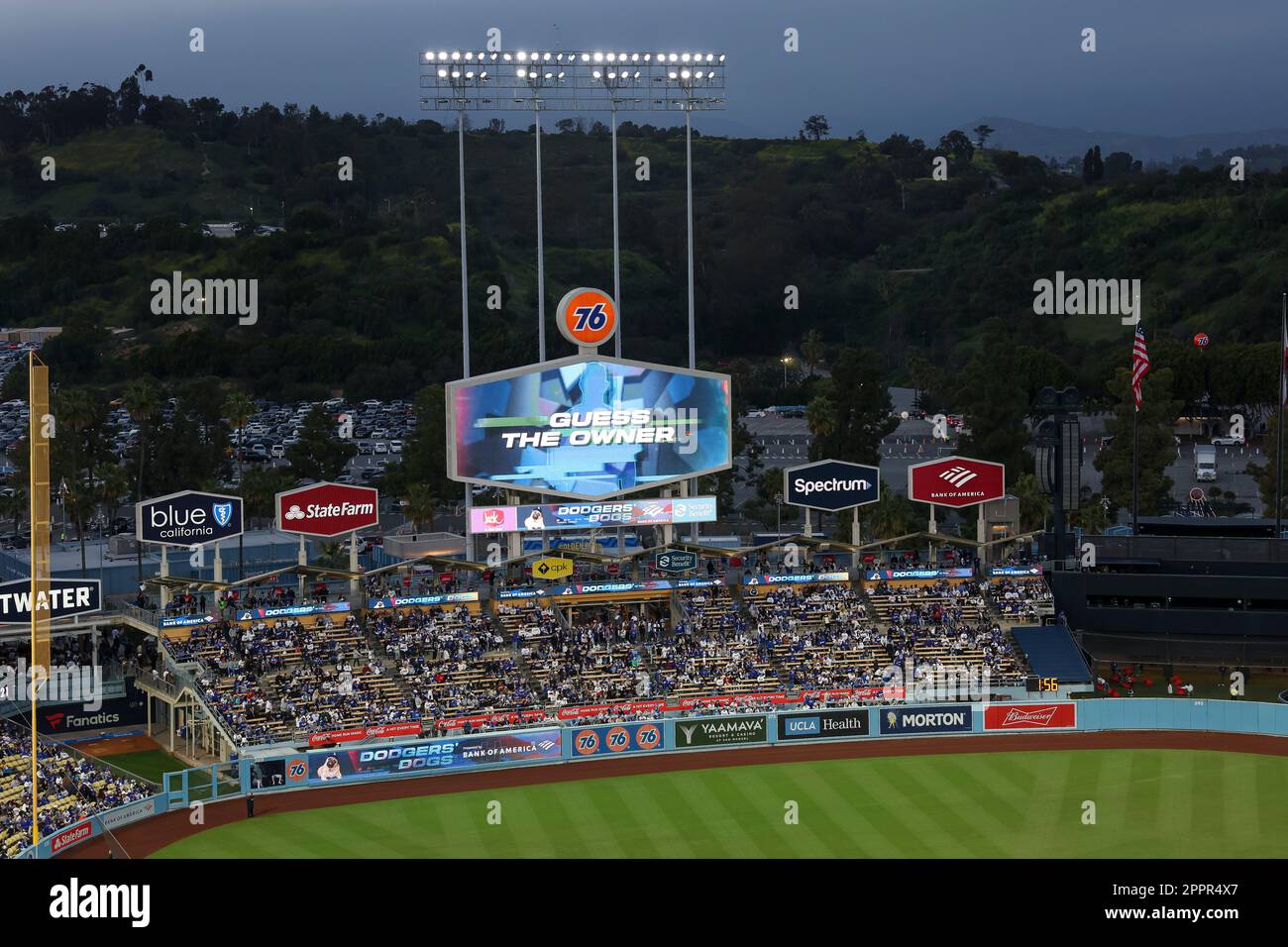 LOS ANGELES, CA - APRIL 14: General view of the left field pavilion ...