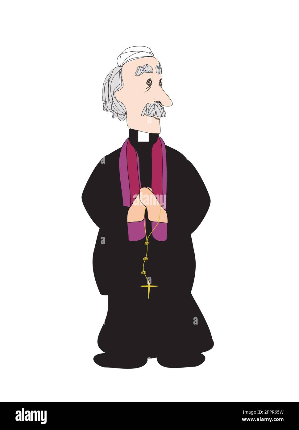 Catholic priest on a white background, vector Stock Vector Image & Art ...