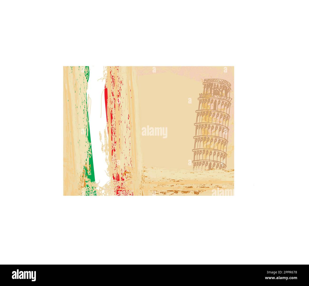 vector pisa tower grunge background Stock Vector Image & Art - Alamy