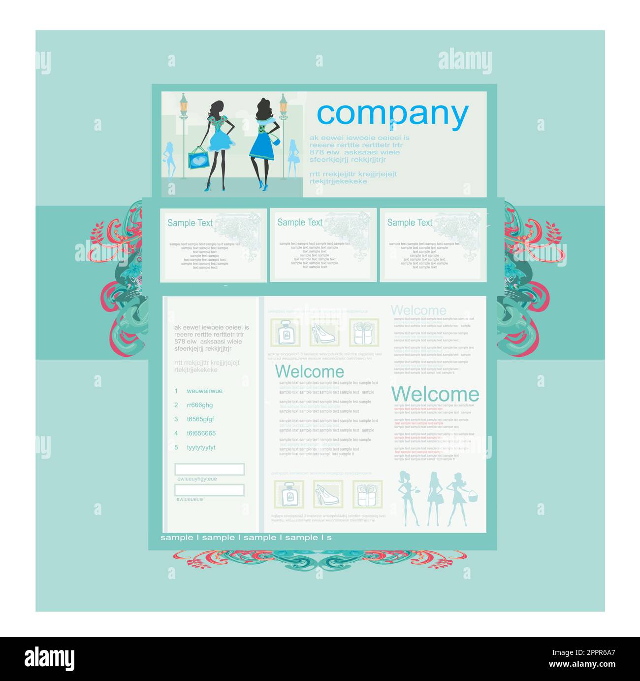 Fashion shopping Website template Stock Vector Image & Art - Alamy