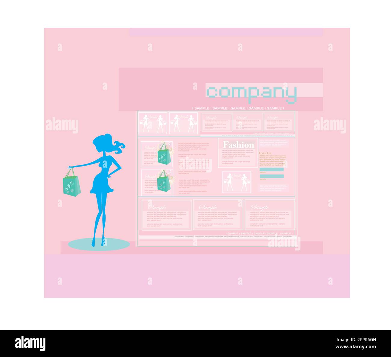 Fashion shopping Website template Stock Vector Image & Art - Alamy