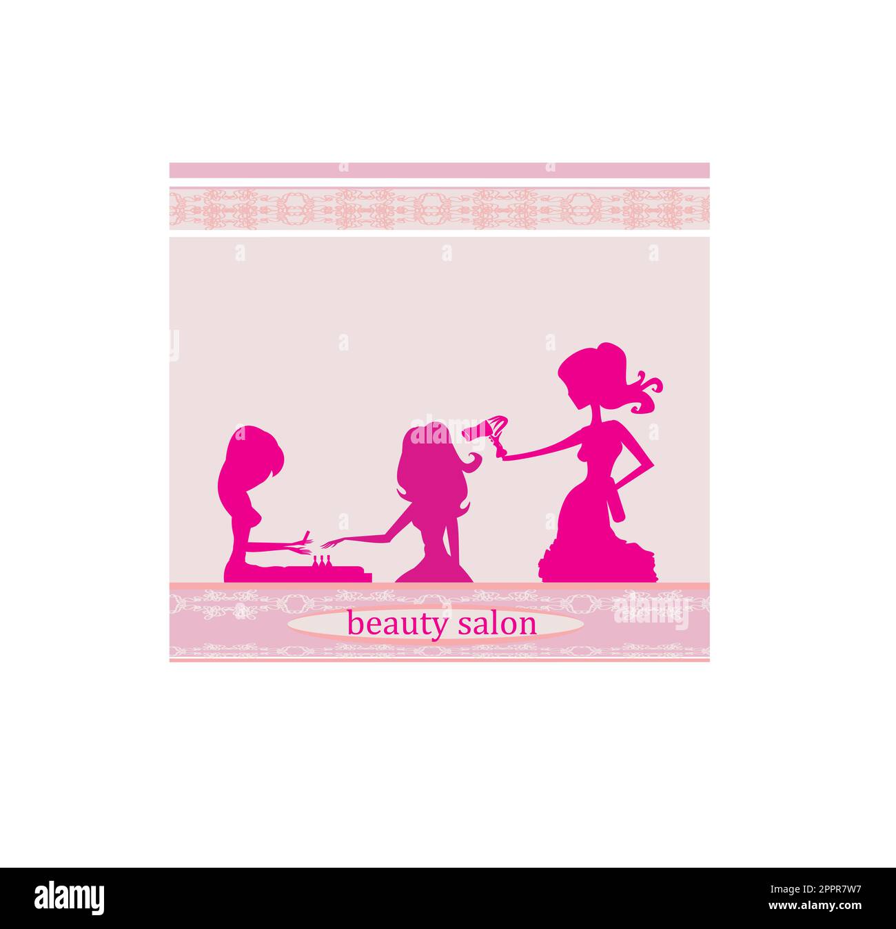 Vector illustration of the beautiful woman in beauty salon Stock Vector ...