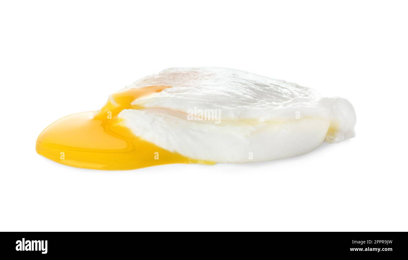 Tasty poached egg isolated on white background Stock Photo - Alamy