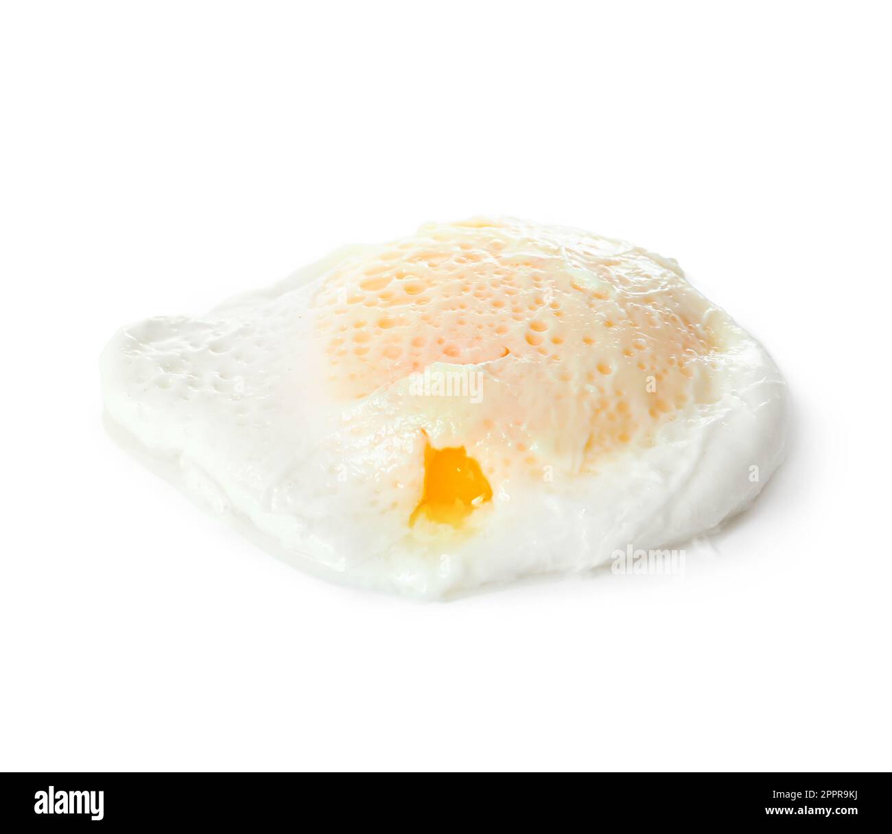 Tasty poached egg isolated on white background Stock Photo - Alamy
