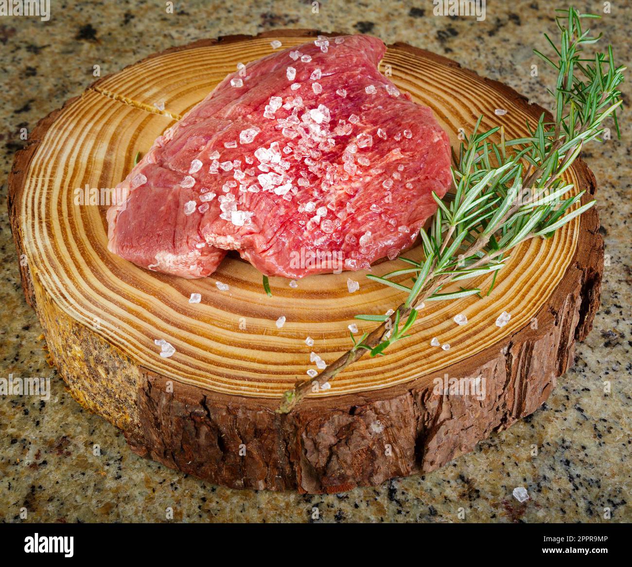 Seasoning raw picanha steak salt hi-res stock photography and images ...