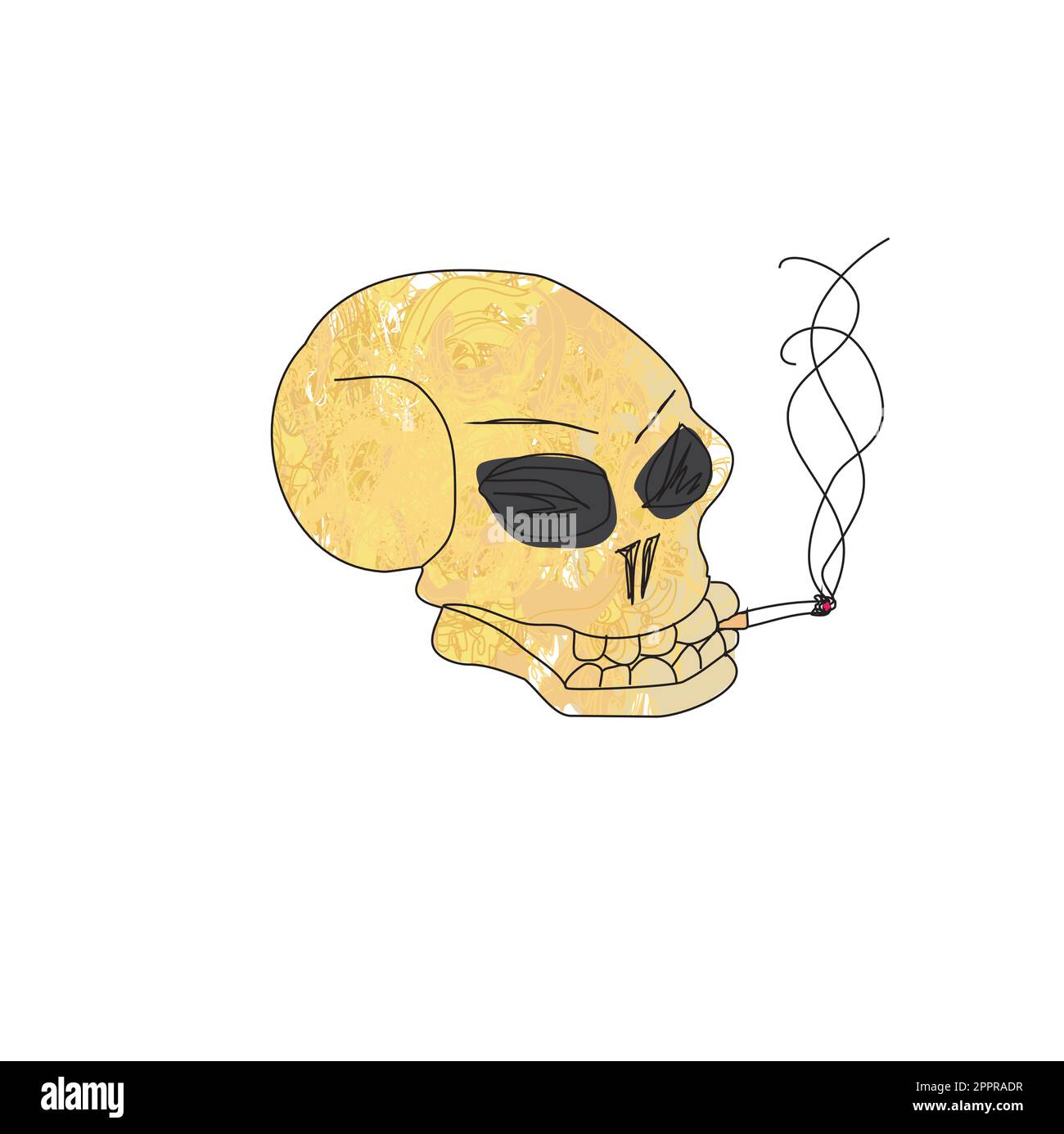 grunge skull smoke a cigarette Stock Vector Image & Art - Alamy