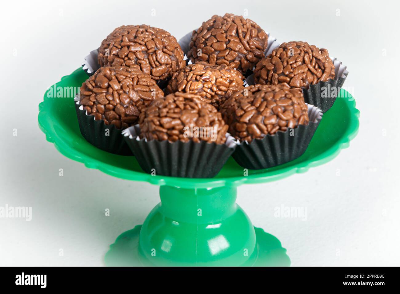 Brigadeiro (Brigadier) Traditional brazilian sweet. Chocolate candy on ...
