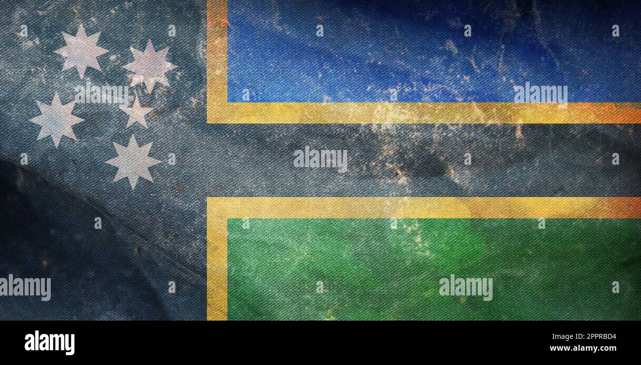 retro flag of Melanesian peoples Australian South Sea Islanders with ...