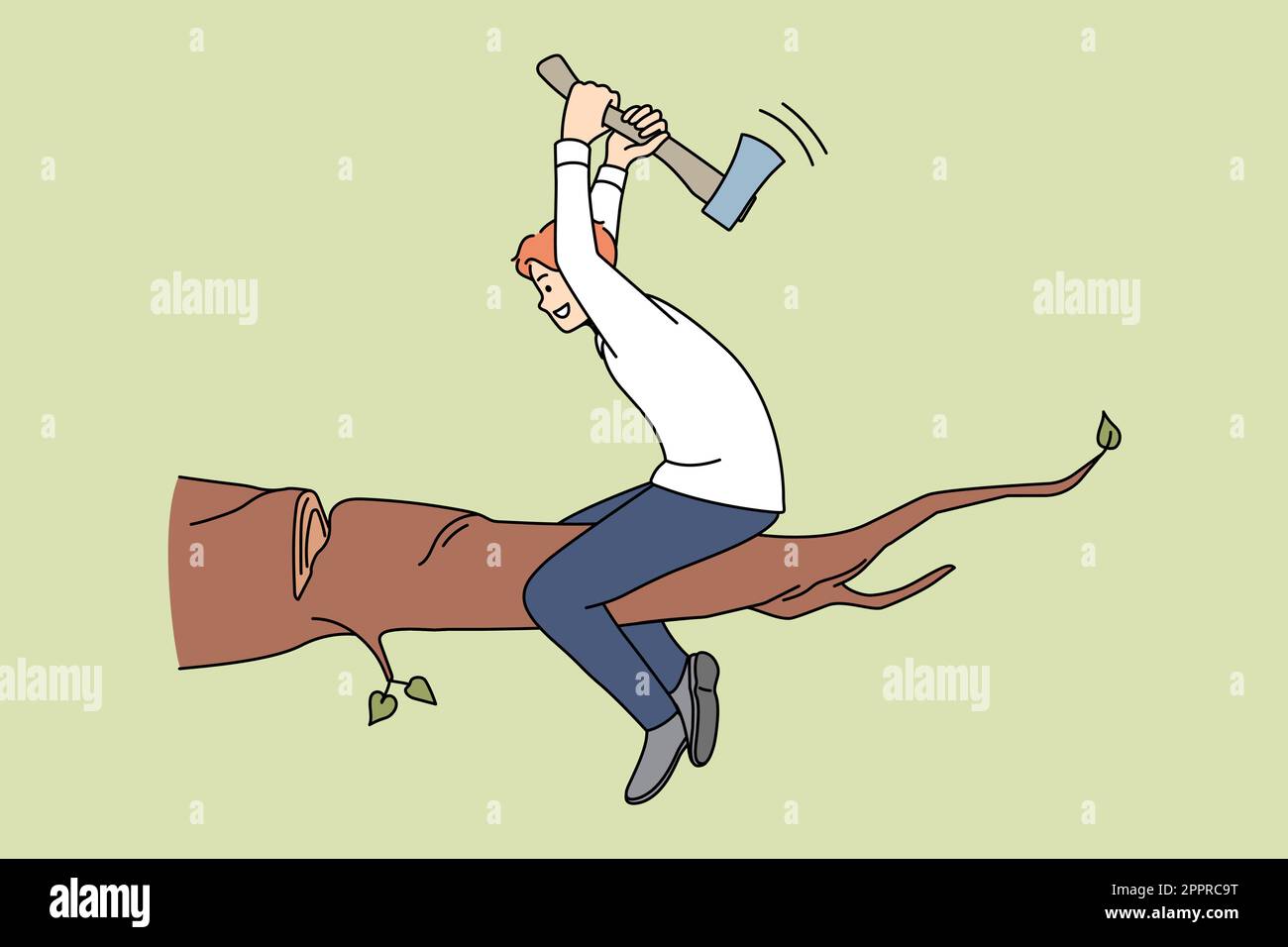 Branch saw Stock Vector Images - Alamy