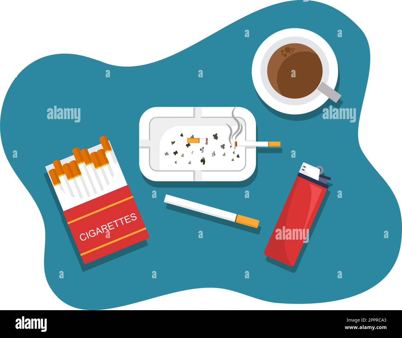 Stop Smoking or No Cigarettes for Fight Against Unhealthy Smoker Habit ...