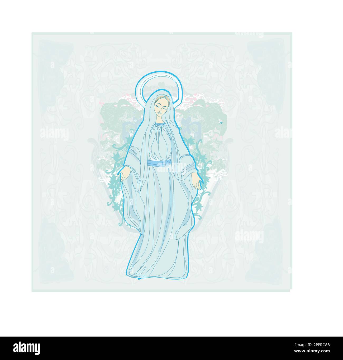 Blessed Virgin Mary Stock Vector Image & Art - Alamy