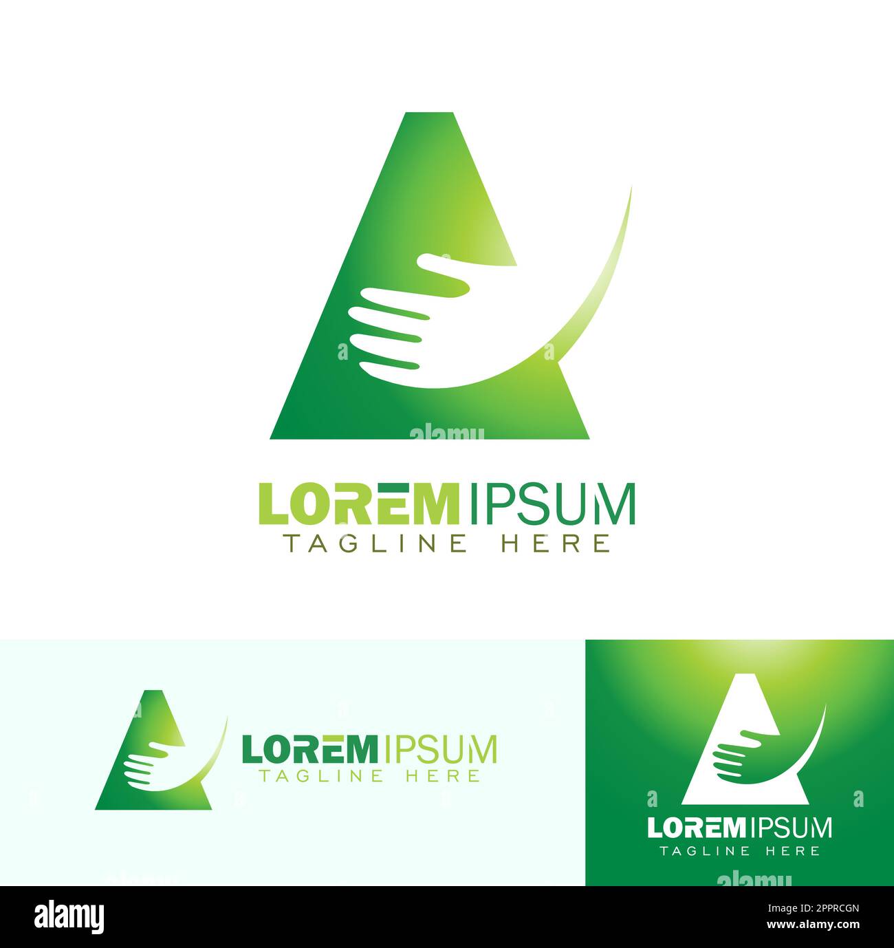 Hand and Letter A symbol Logo Sign Stock Vector Image & Art - Alamy