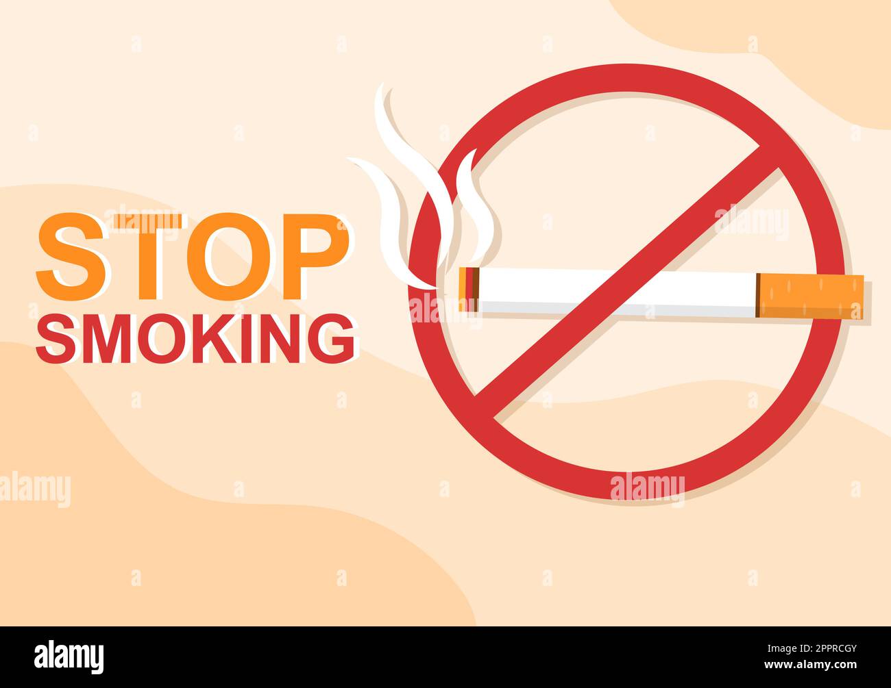 Stop Smoking or No Cigarettes for Fight Against Unhealthy Smoker Habit ...