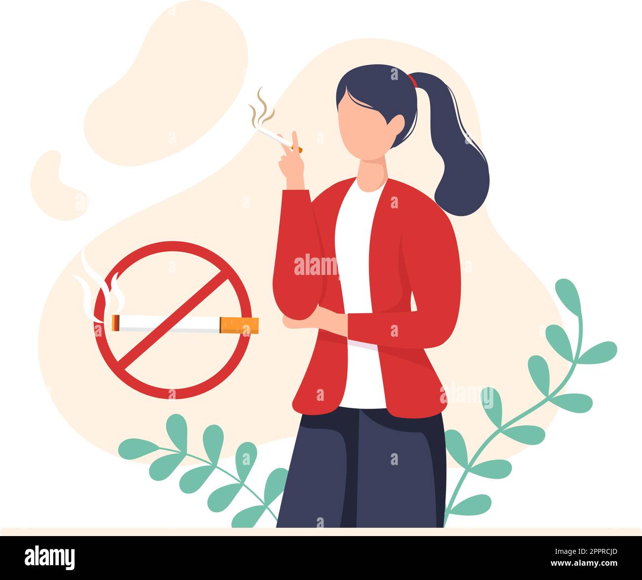 Stop Smoking or No Cigarettes for Fight Against Unhealthy Smoker Habit ...