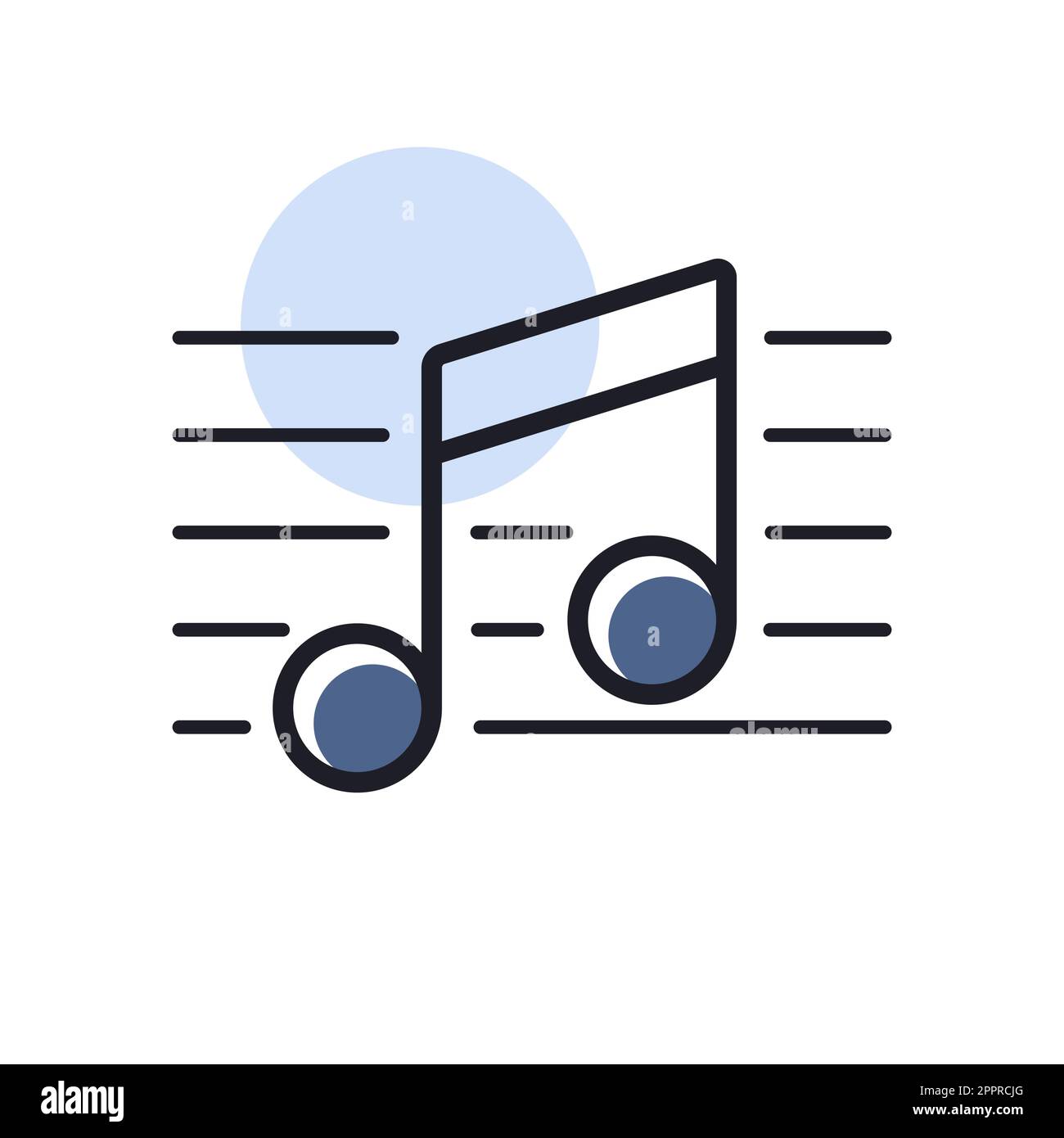 Stave and music notes vector icon Stock Vector Image & Art - Alamy