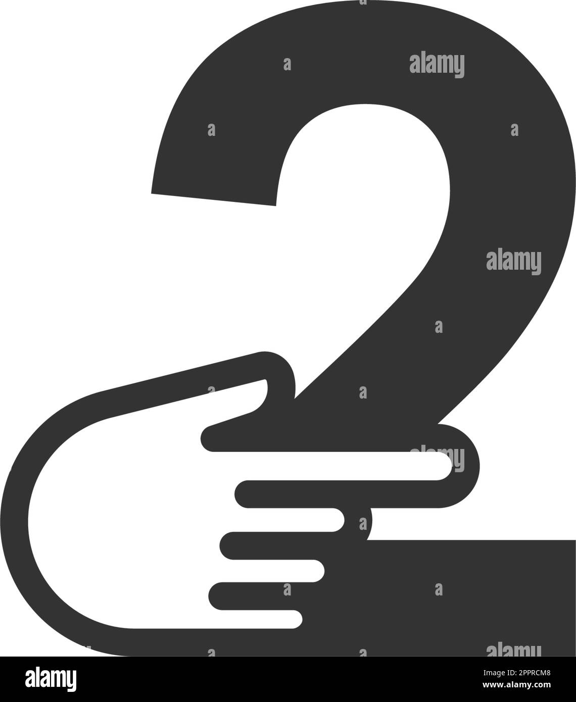 Number combined with a hand cursor icon illustration Stock Vector Image ...