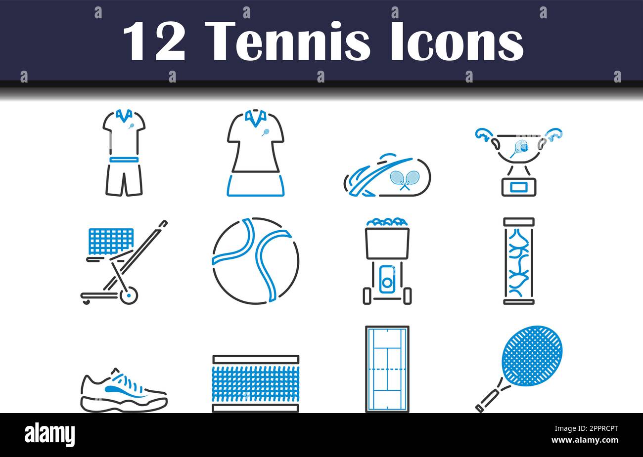 Tennis Icon Set Stock Vector Image & Art - Alamy