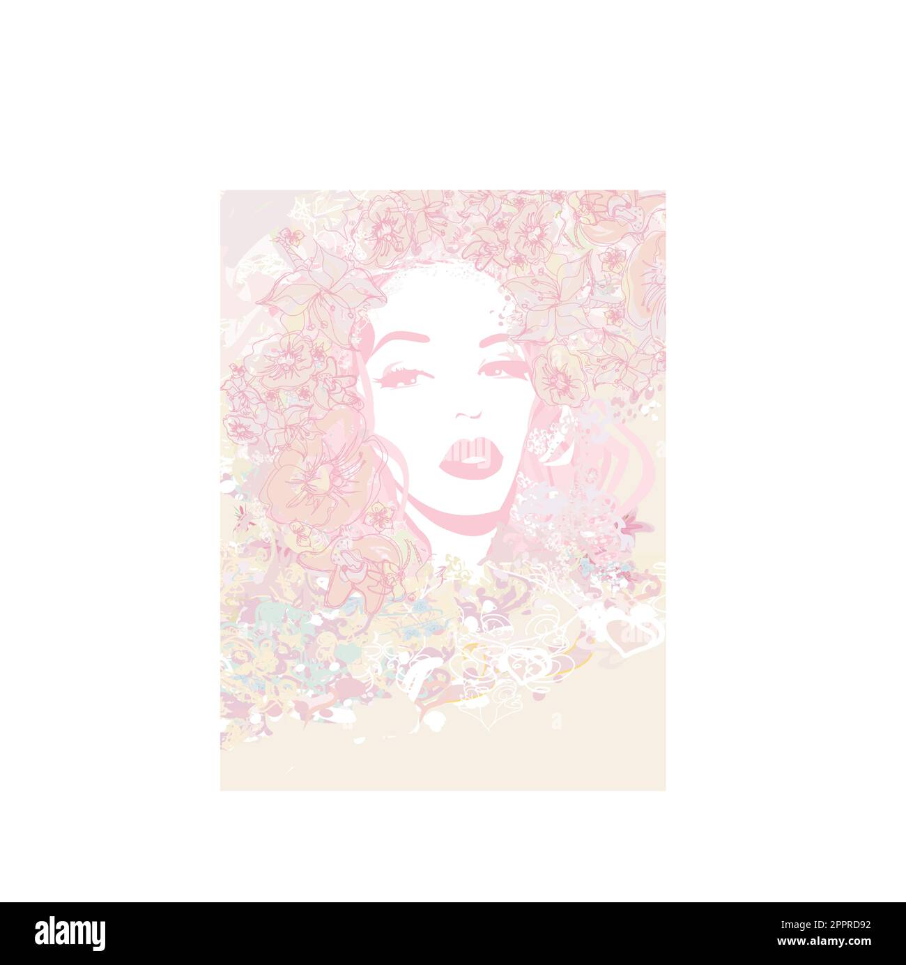 Abstract Beautiful Woman poster Stock Vector Image & Art - Alamy