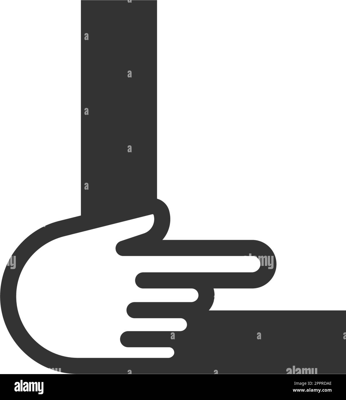 Letter combined with a hand cursor icon illustration Stock Vector Image ...