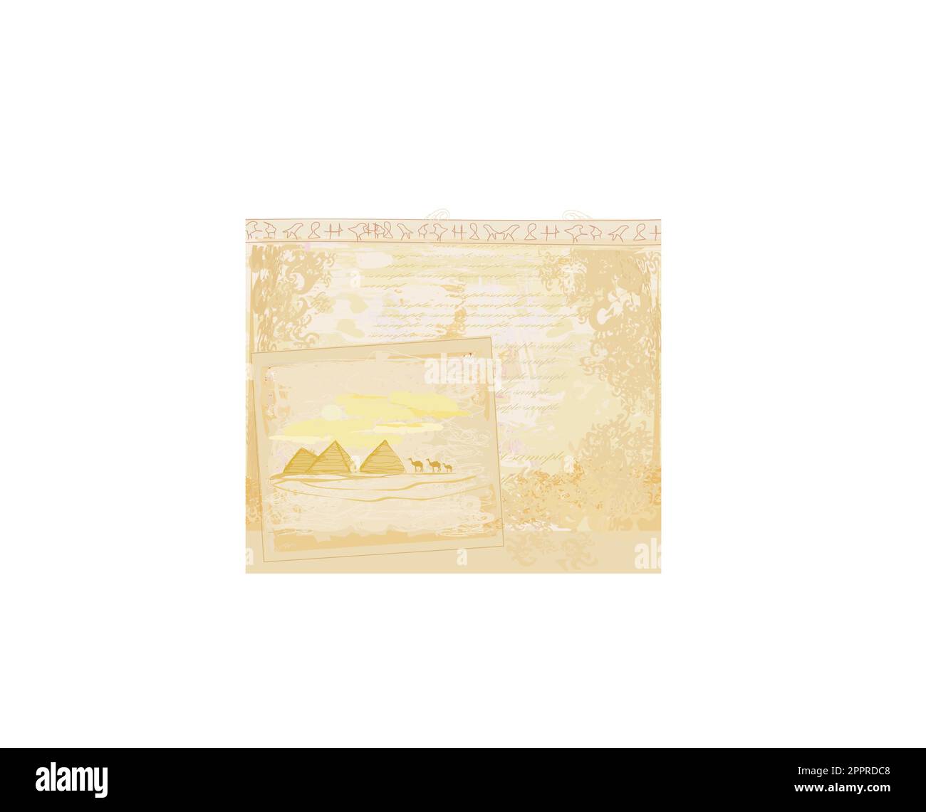 old paper with pyramids giza Stock Vector Image & Art - Alamy