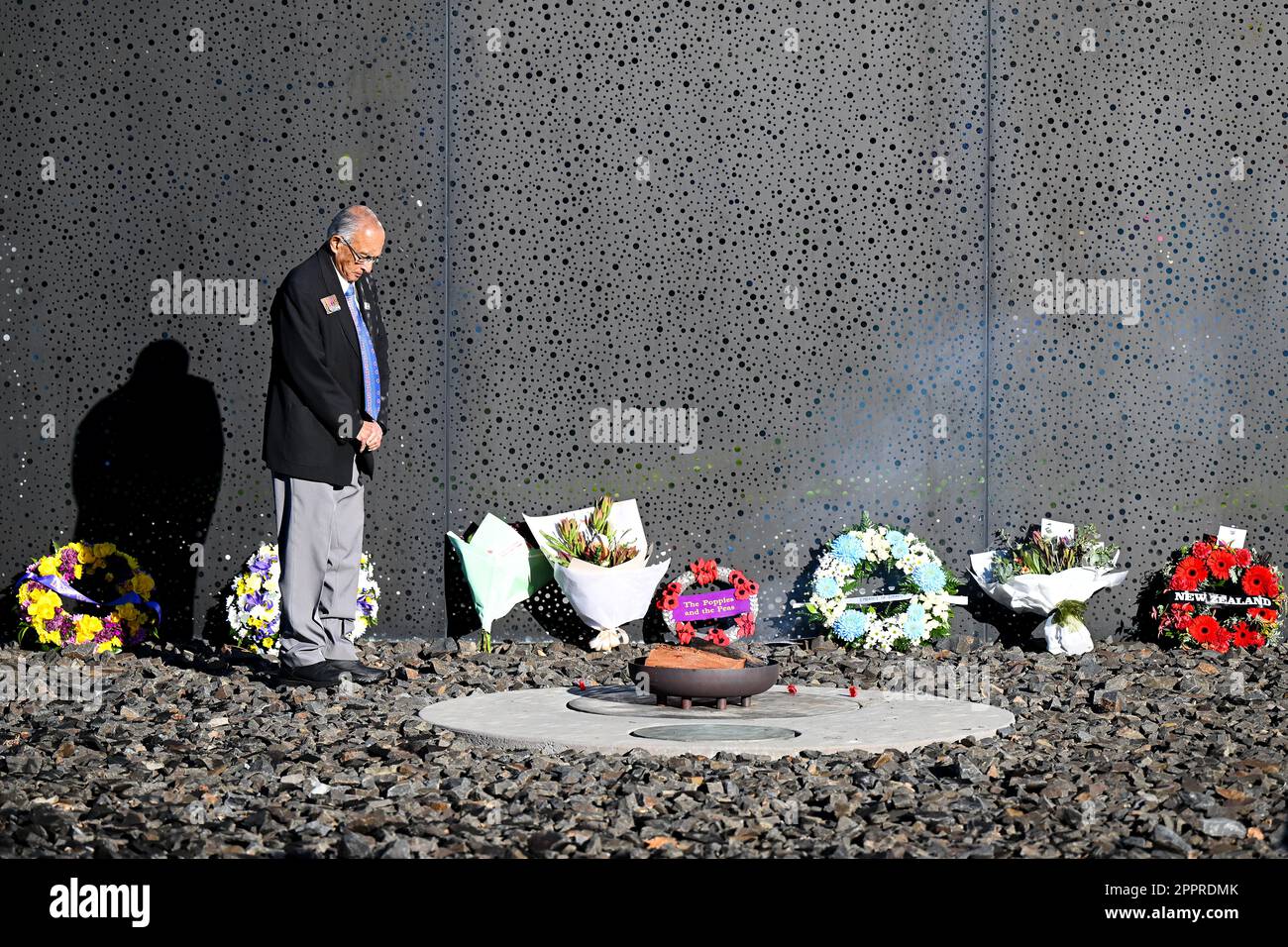 A veteran pays respect at the Aboriginal and Torres Strait Islander ...