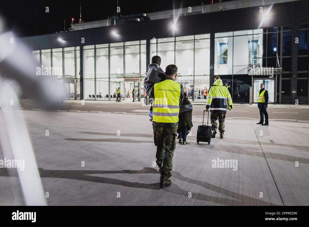 People from Sudan arrive at BER Airport after their successful ...