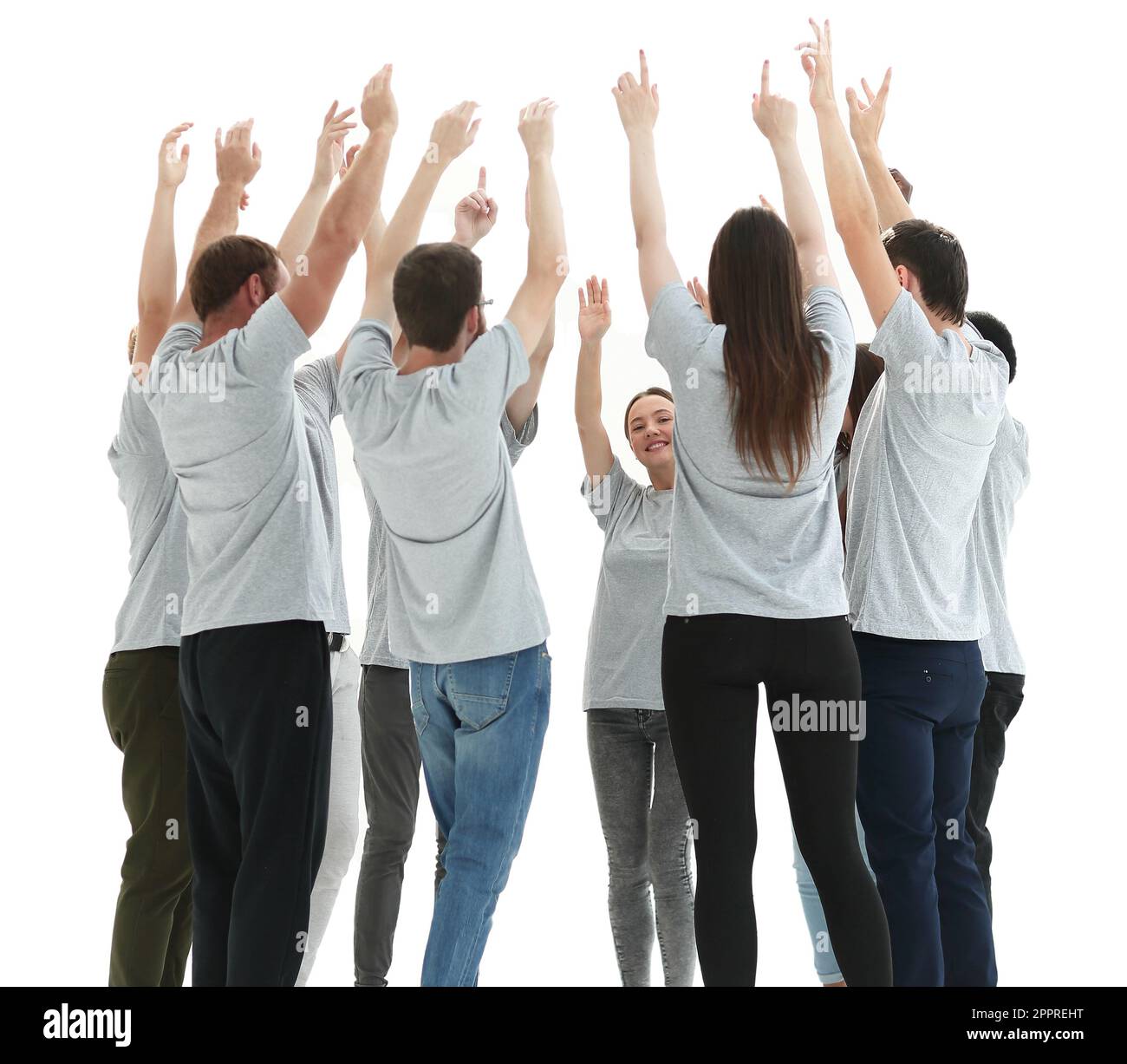 group of diverse young people standing together Stock Photo - Alamy