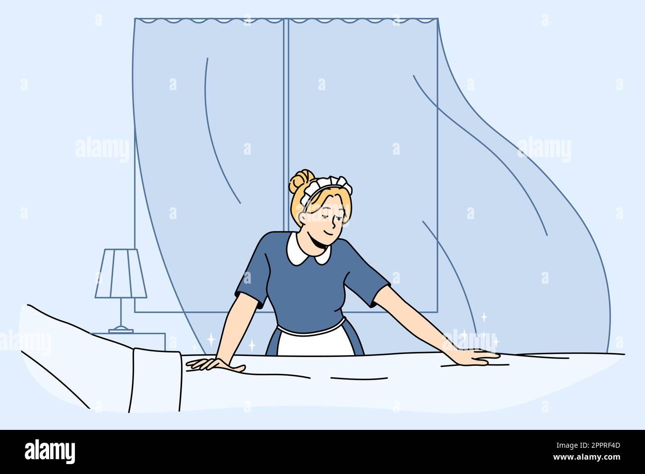 Hotel work young people Stock Vector Images - Alamy