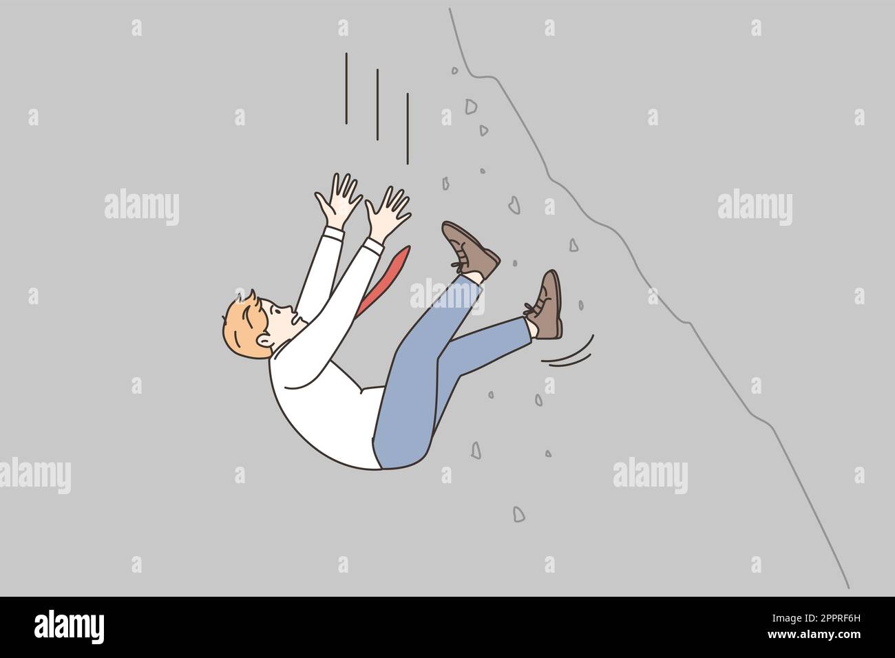Falling off cliff Stock Vector Images - Alamy