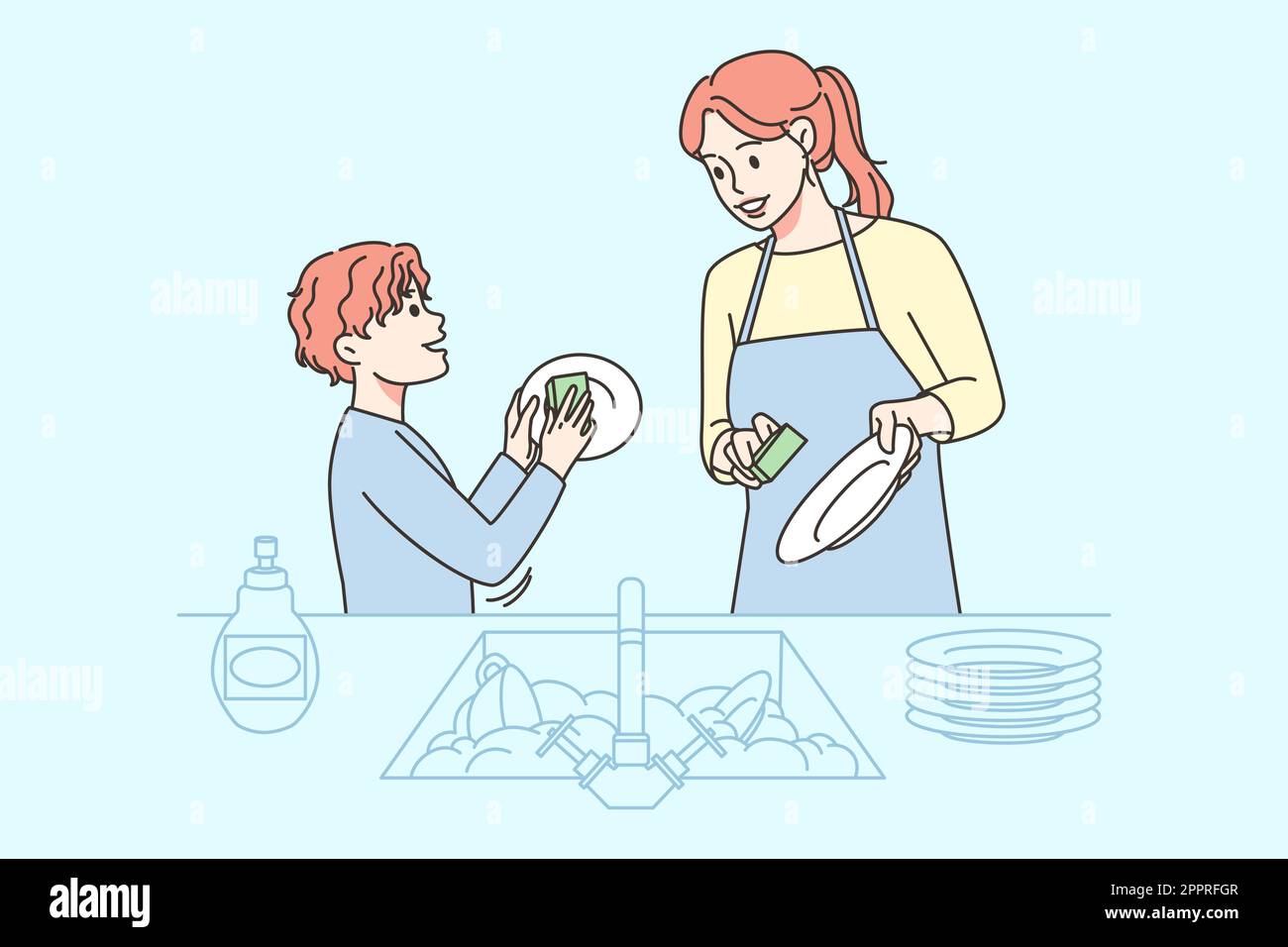 Small dishes Stock Vector Images - Alamy