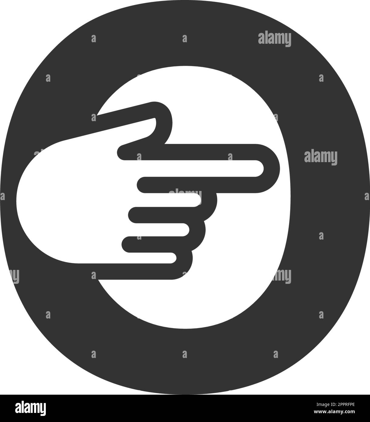 Letter combined with a hand cursor icon illustration Stock Vector Image ...