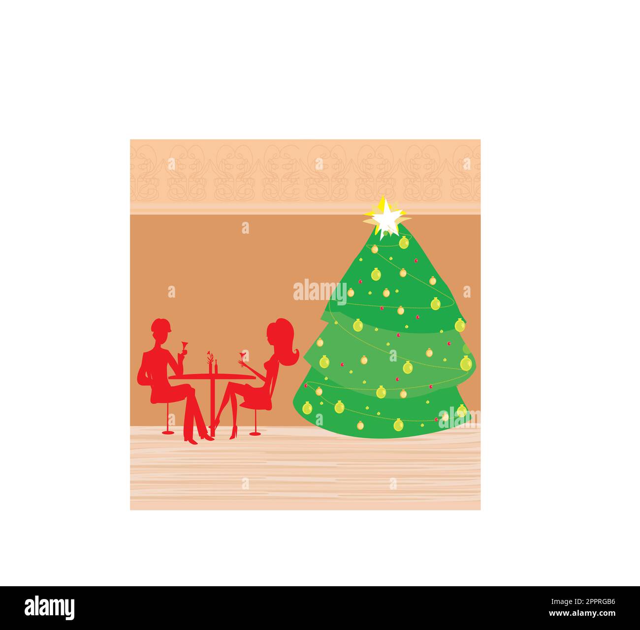 Man christmas dinner table Stock Vector Images - Alamy