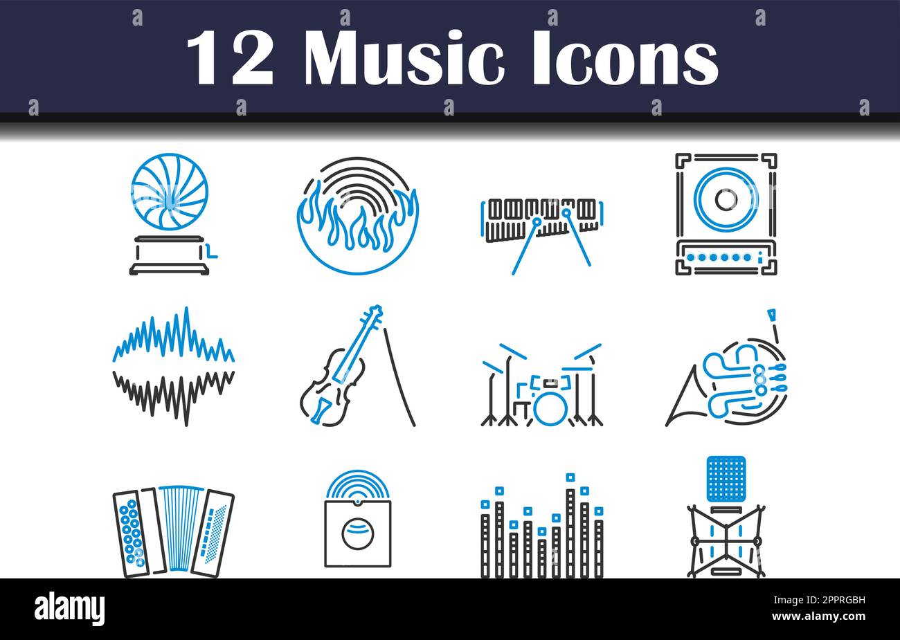 Music Icon Set Stock Vector Image & Art - Alamy
