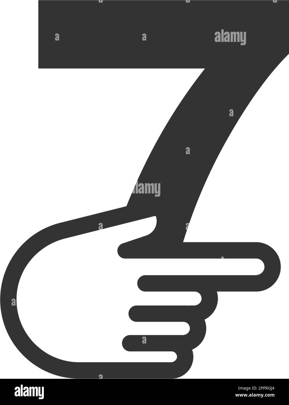 Number combined with a hand cursor icon illustration Stock Vector Image ...