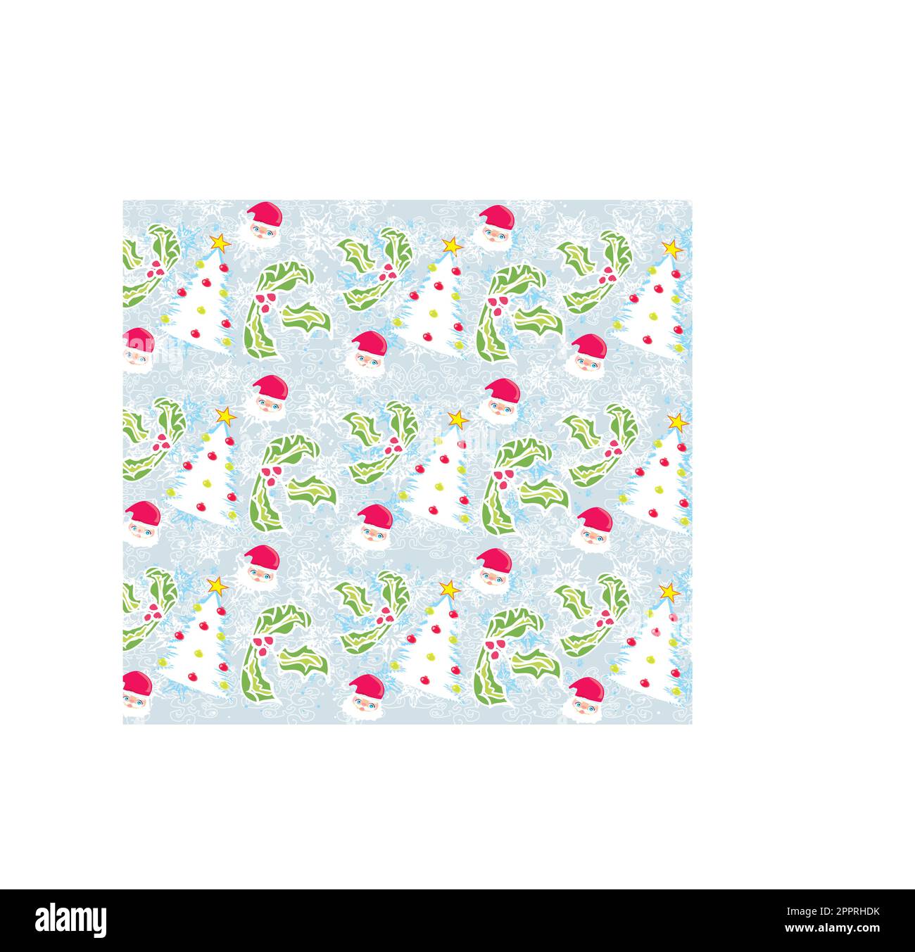 Cartoon christmas tree seamless Stock Vector Images - Alamy