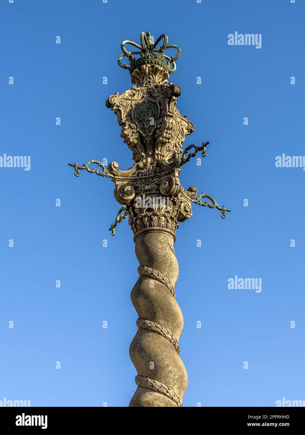 Detail of Porto Pillory of Porto monument, Porto - Portugal Stock Photo ...