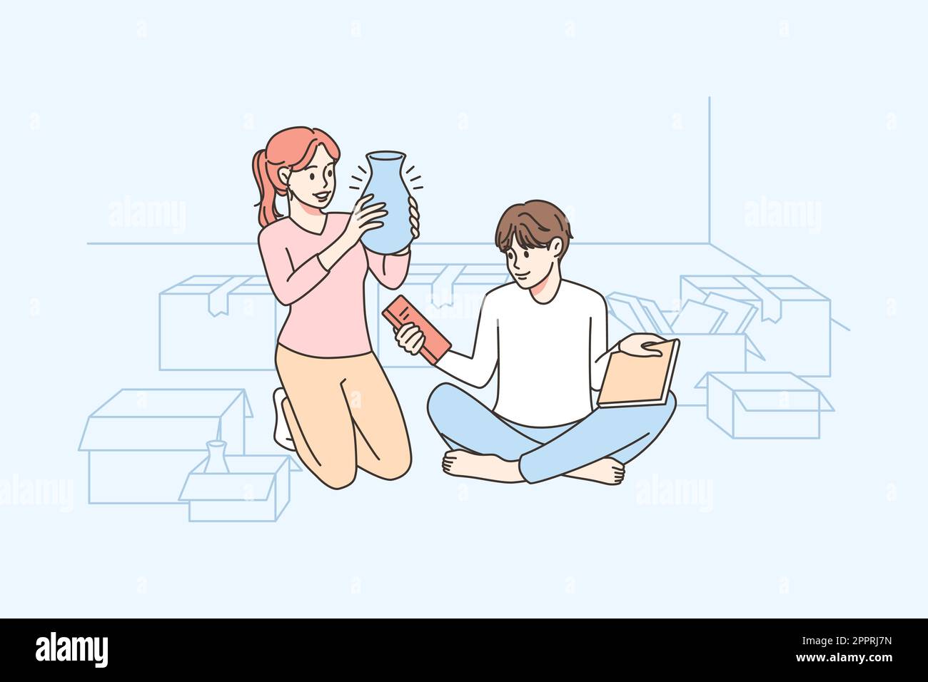 Happy smiling man moving Stock Vector Images - Alamy