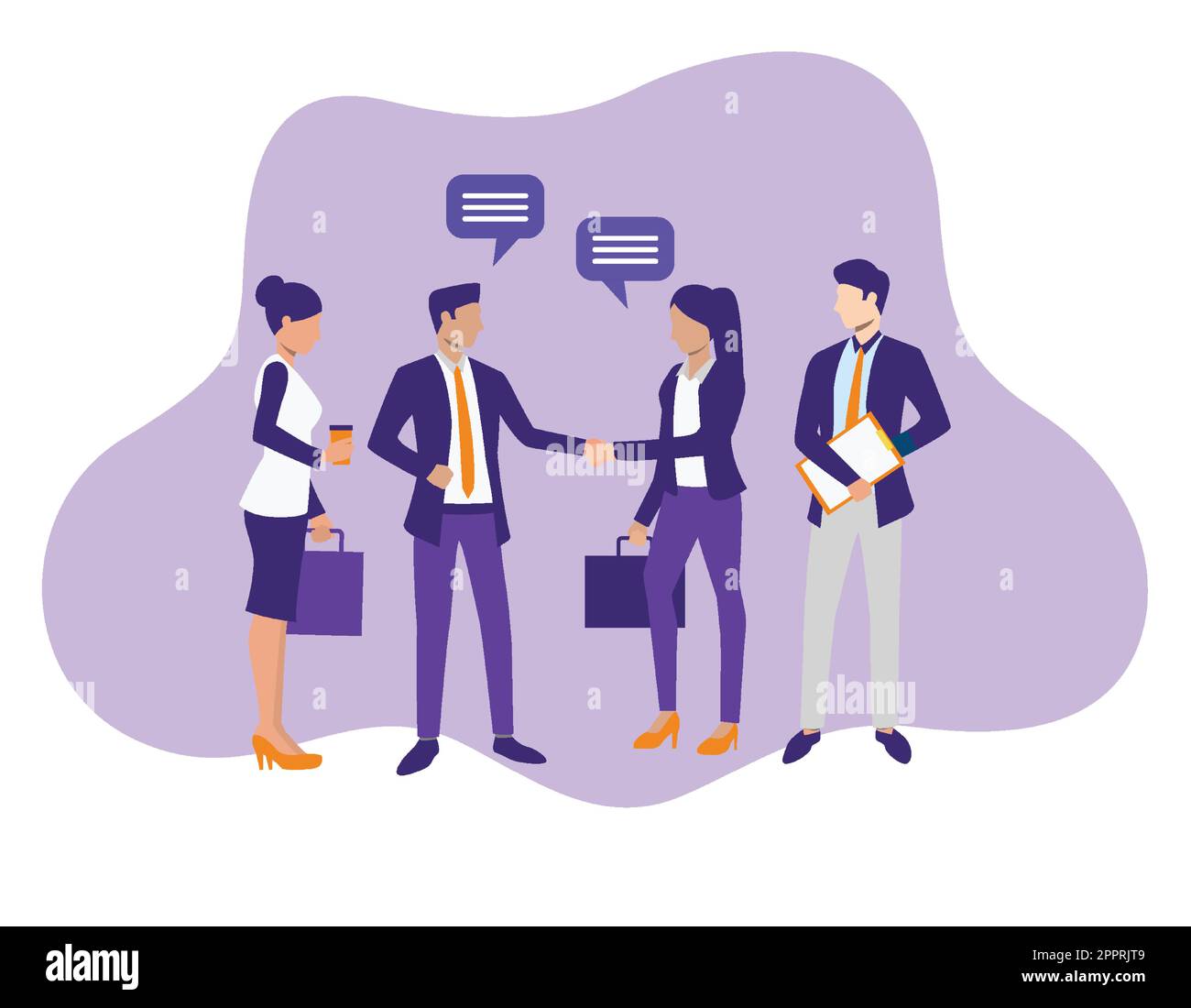 Businessmen shaking hands together Stock Vector Images - Alamy