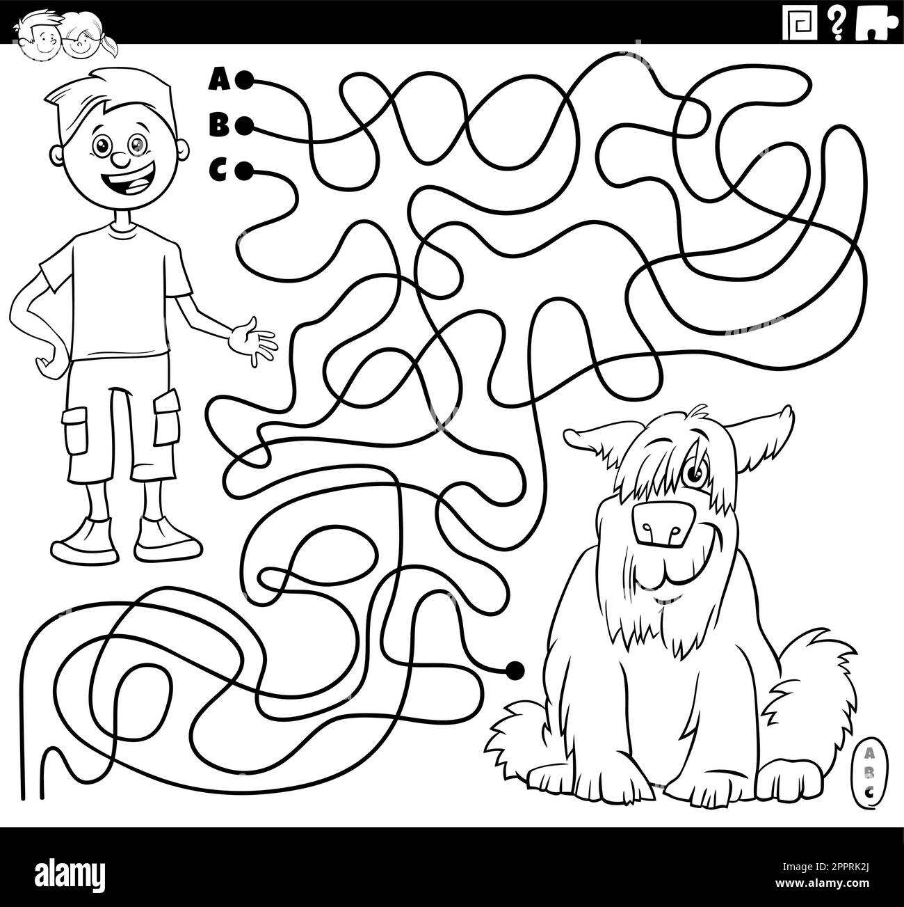 Maze Dog Mazes Kids Printable Animal Activity Printables Museprintables ...