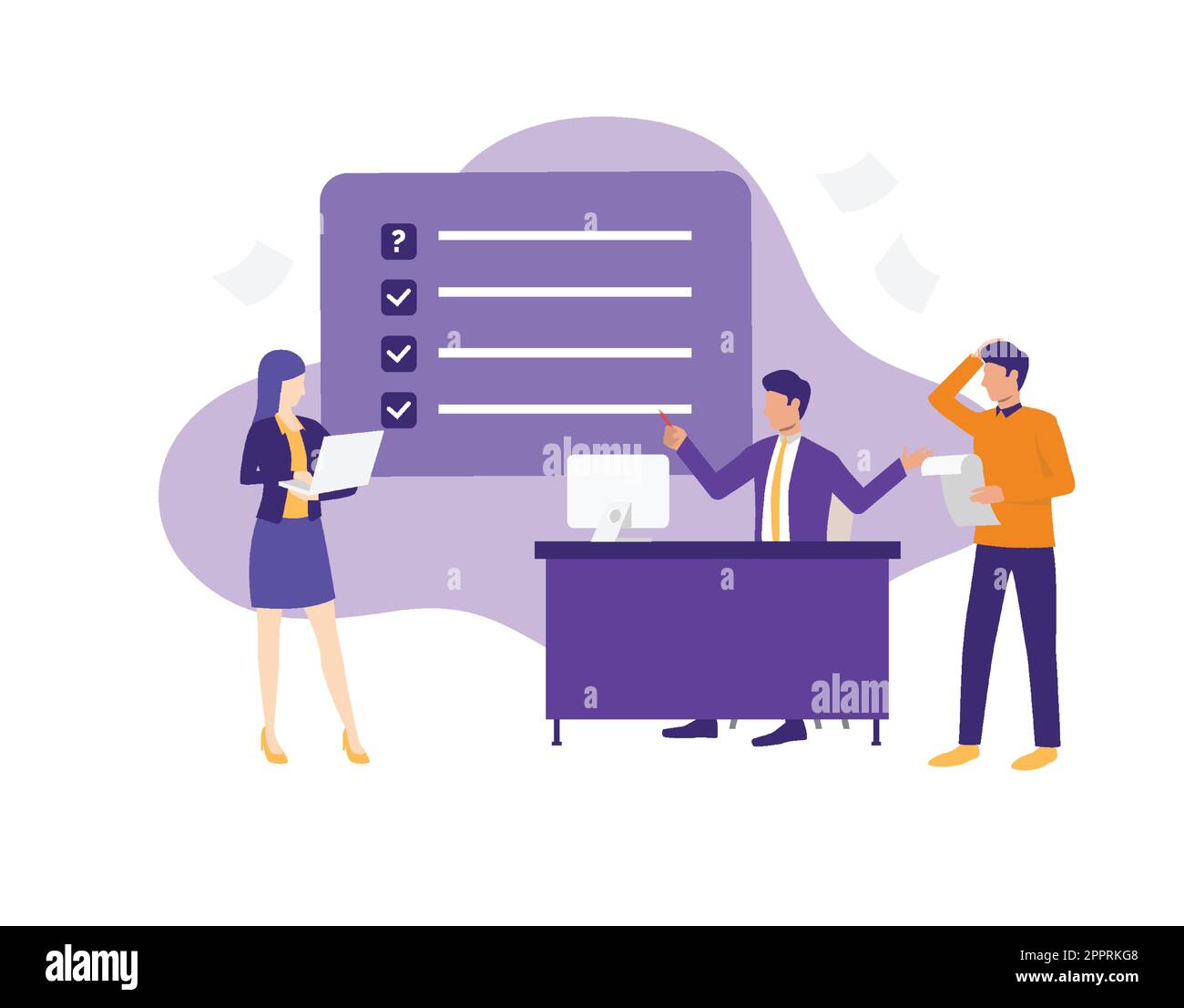 Business meeting discussing finance investment Stock Vector Images - Alamy