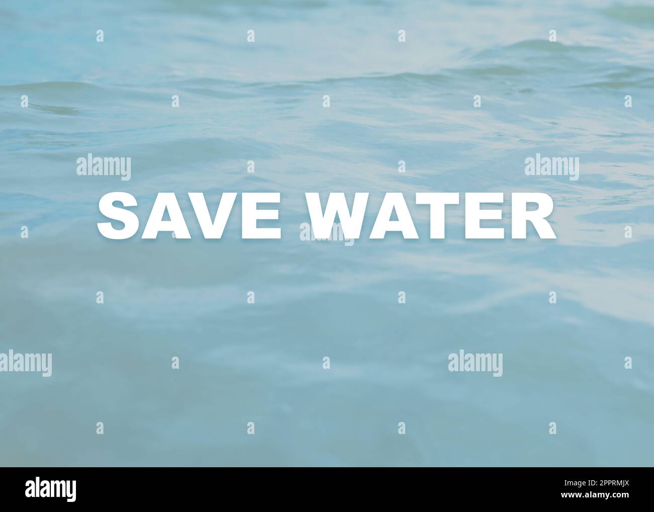 Save Water concept. VIew of sea with waves as background Stock Photo ...