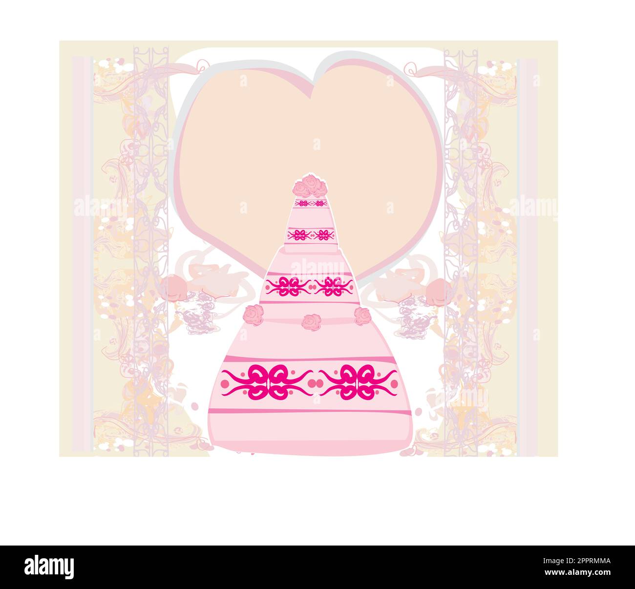 wedding cake card design Stock Vector Image & Art - Alamy